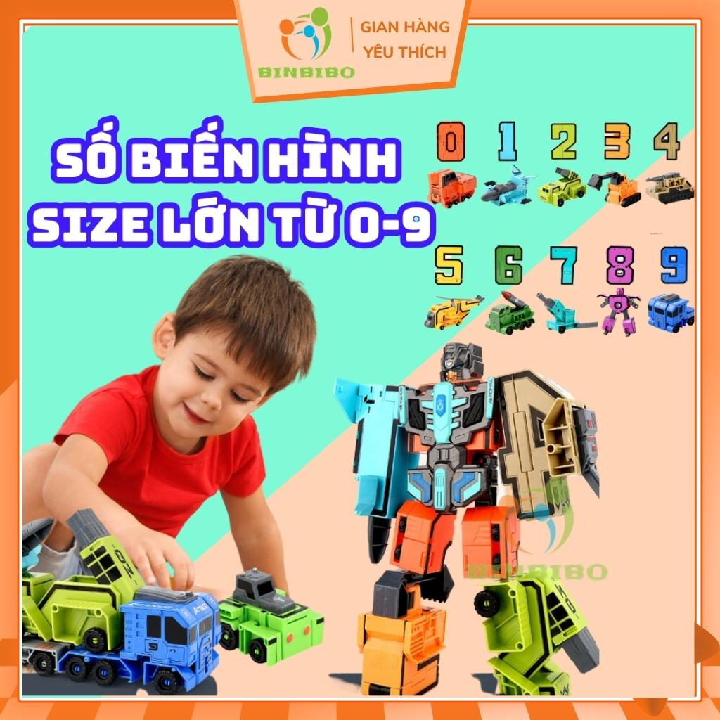 Biggest SIZE transformation numbers from 0 to 9, robot puzzles with ...