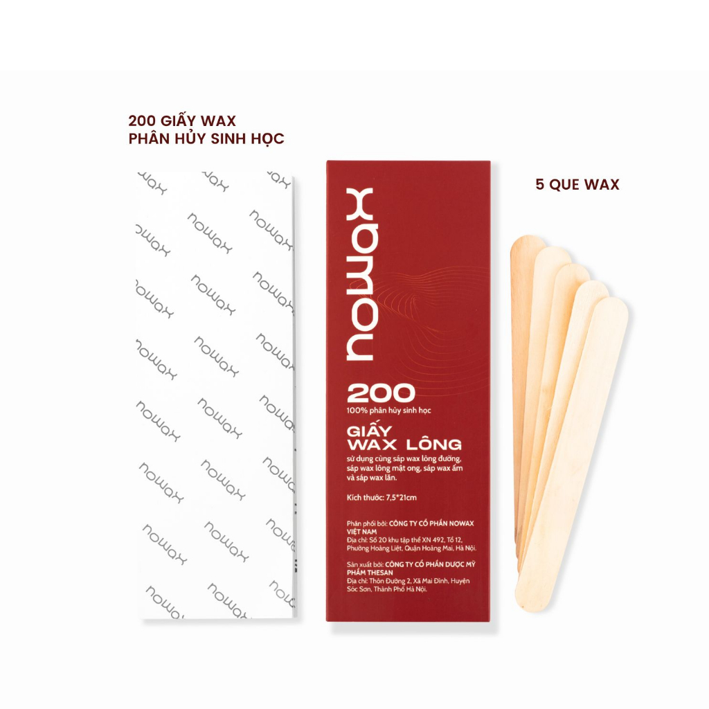 Nowax wax Paper Set with free wooden stick (100% biodegradable paper ...