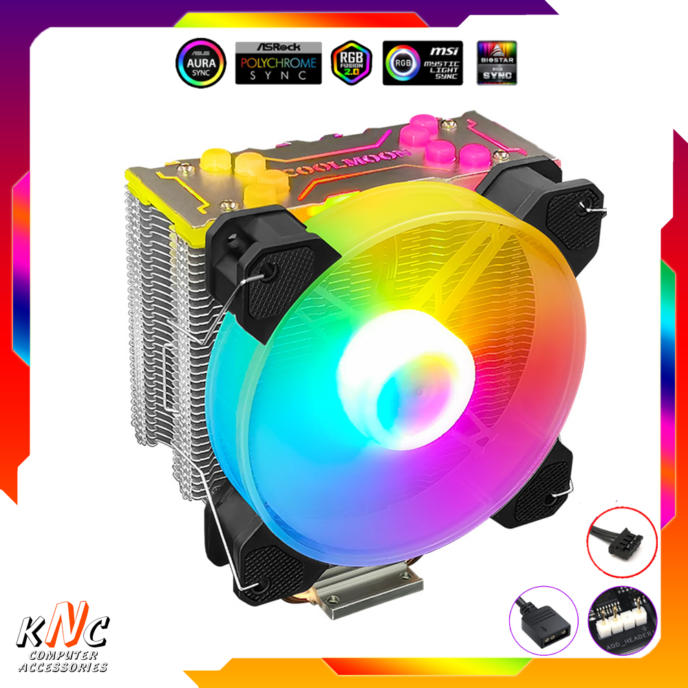 Coolmoon Frost X400 Led 5v ARGB CPU Cooler Fan Mainboard ...