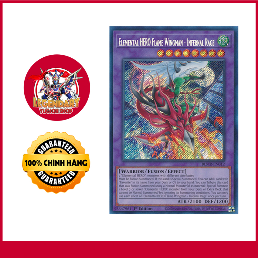 [Original Yugioh Card] Elemental HERO Flame Wingman - Infernal Rage ...