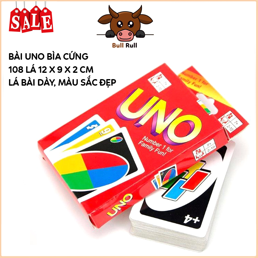 Uno Board Game 108 Basic Cards Thick Paper Cardboard Toys Group Games ...
