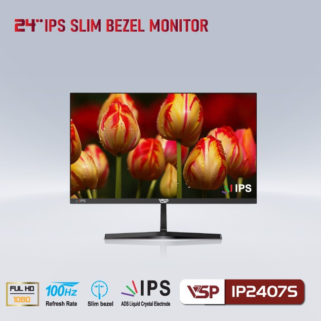 VSP IP2407S V2407s Monitor 24inch (23.8" IPS FHD 100Hz , 75hz -NEW FULL ...