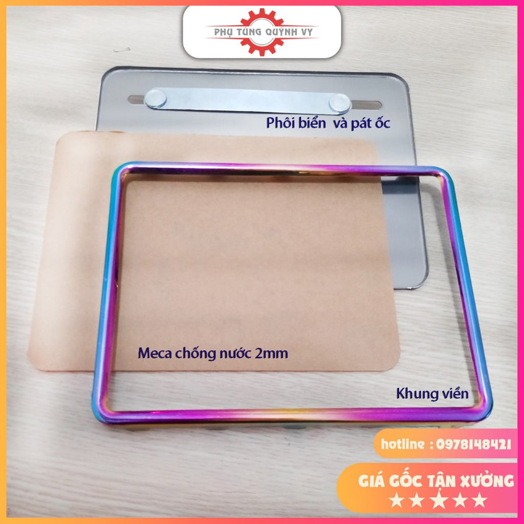 Very Beautiful Mica License Plate Frame Set + 7-Color Titanium License ...