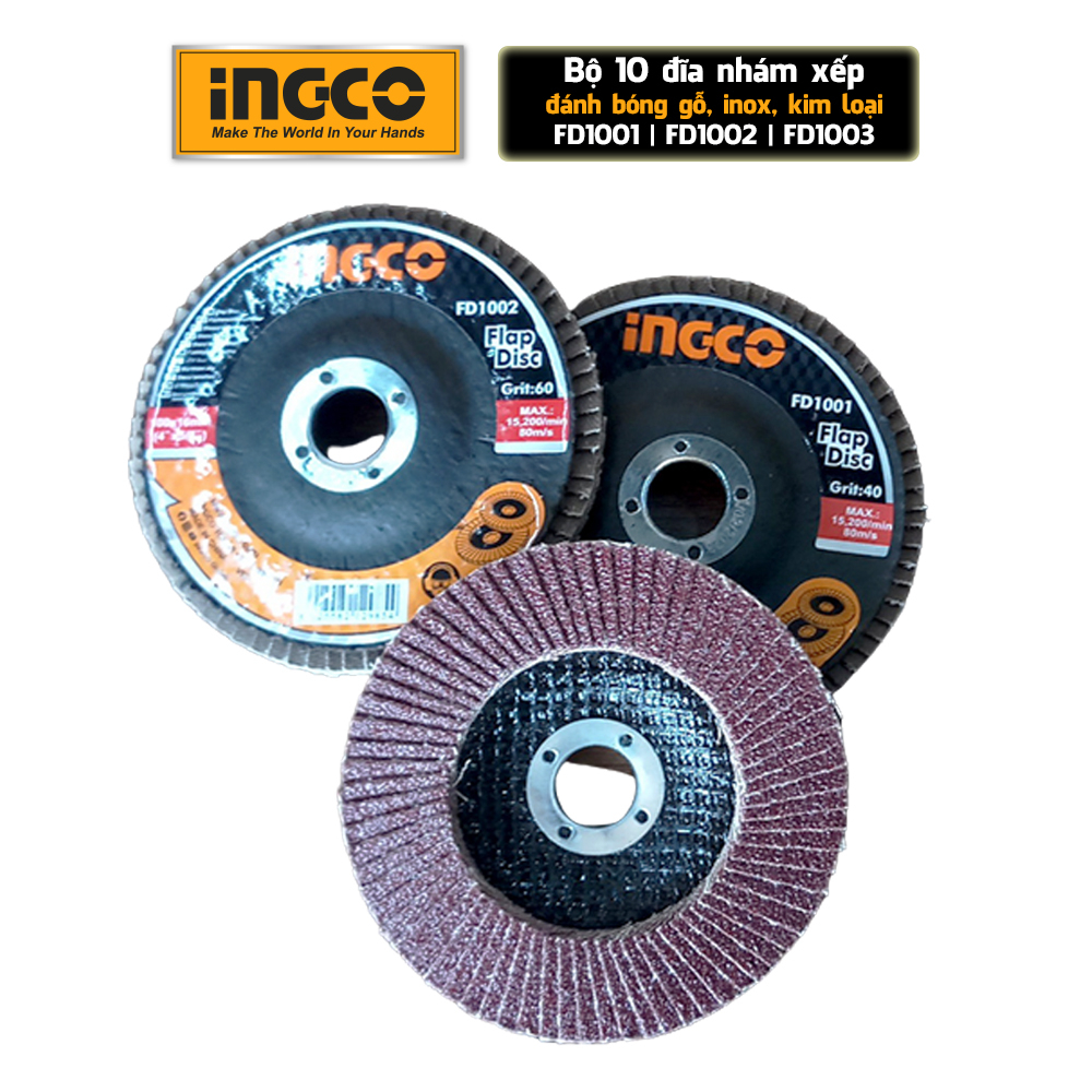 Set of 10 folding sanding discs for polishing wood, stainless steel ...