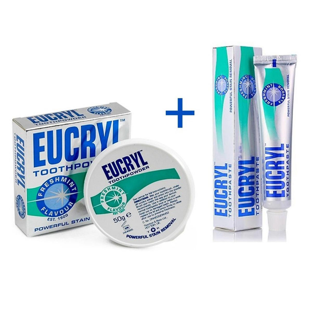 Eucryl Toothpowder toothpaste and teeth whitening powder Combo | Shopee ...