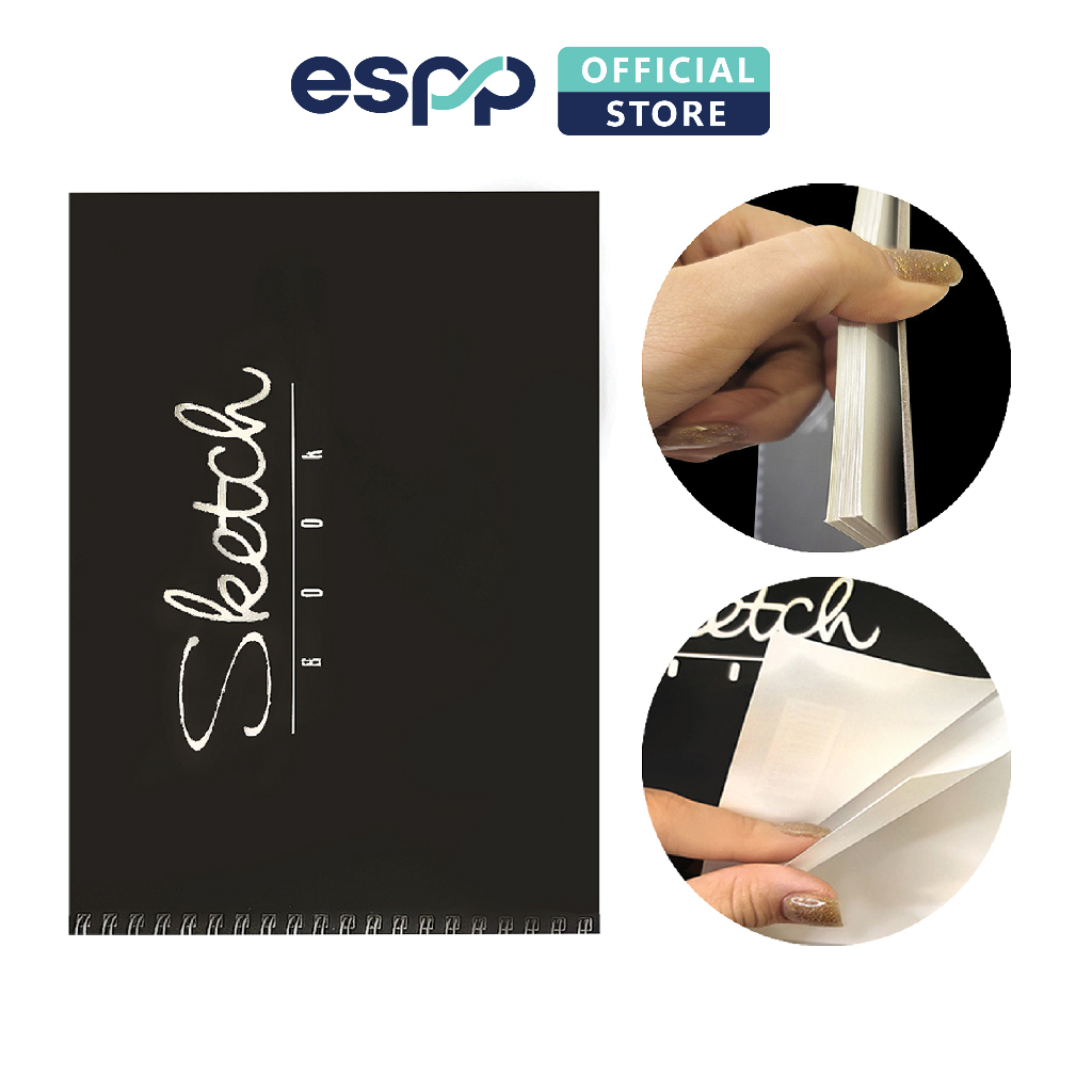 Horizontal drawing pad with cardboard for drawing size 25x18cm - ESPP ...