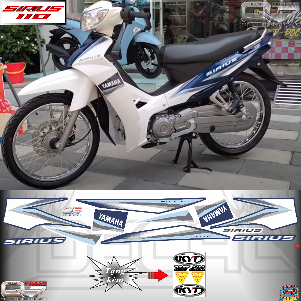 Sirius removable stamp - 2023 white and blue model - mccal decal print ...