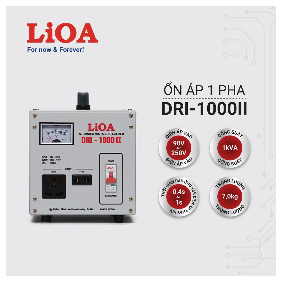 Lioa 1KVA 1 Phase DRI-1000II Pressure Stabilizer - LiOA 1000VA 1000W 1KW | Shopee Malaysia