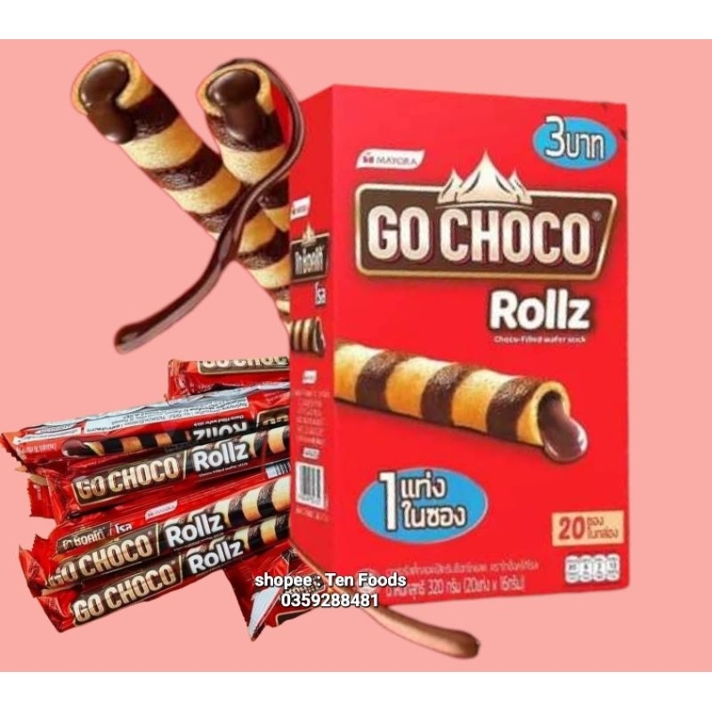 Go Choco Rollz Thai Melted Chocolate Cone / Chocolate Waffle / Nabati ...