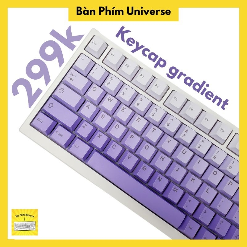 Purple gradient keycap - cherry profile pbt keycap 124 keys - purple ...