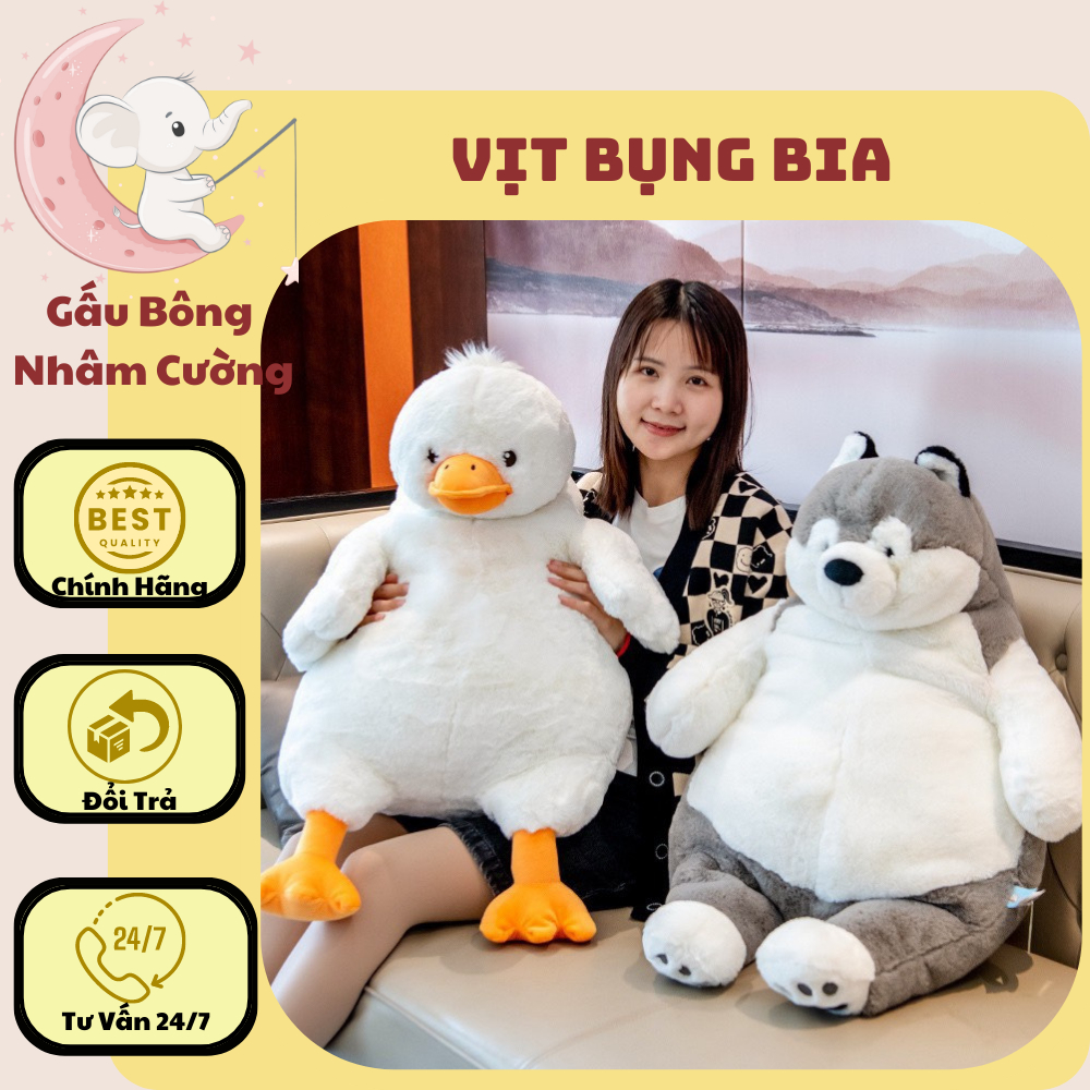 Duck Teddy Bear - Stuffed Animal Beer Belly Duck Super Cute White Big ...