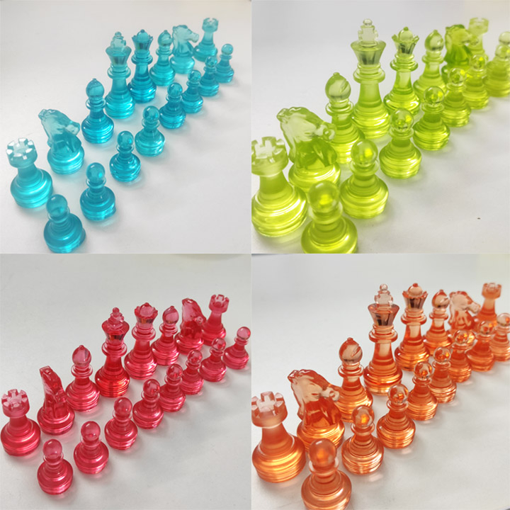 Transparent Chess Pieces resin Epoxy (Retail Chess Color / 16 Pieces ...