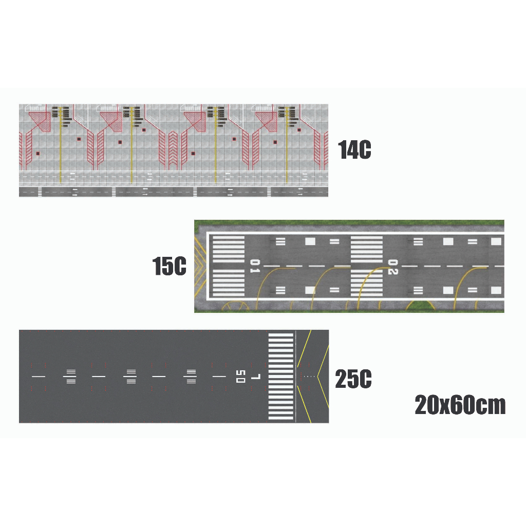 Diorama airport landing runway model for aircraft 16cm many sizes ...