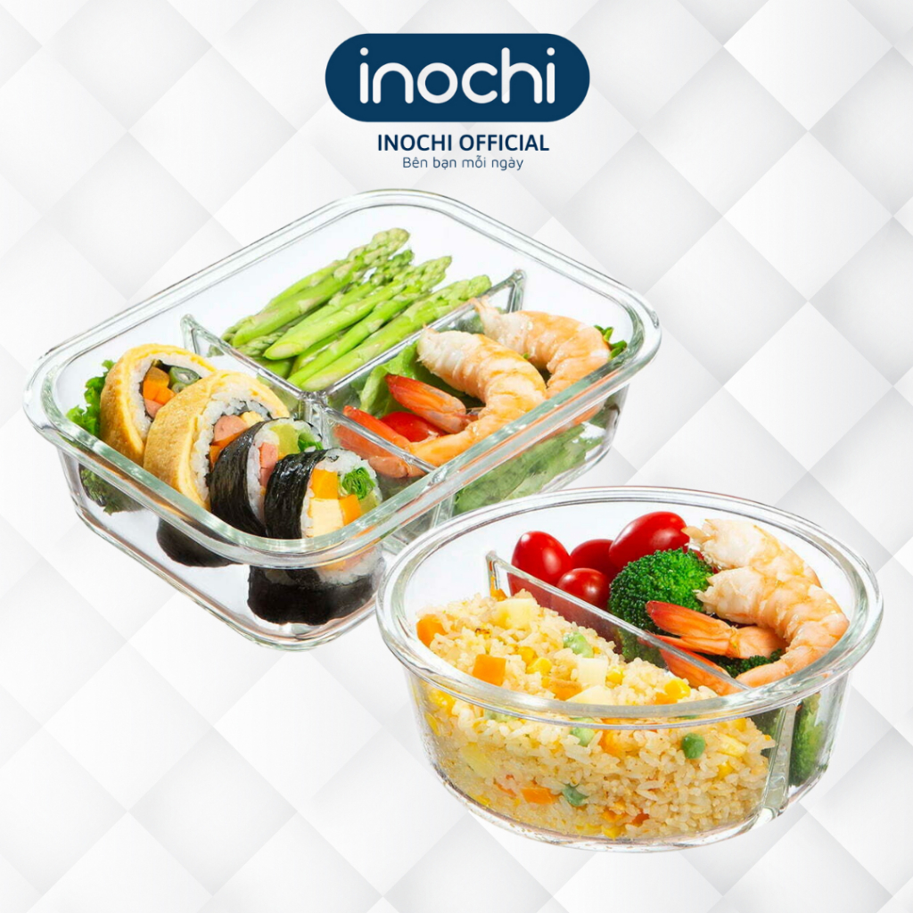 Nikko Inochi 2- and 3-compartment glass food box | Shopee Malaysia