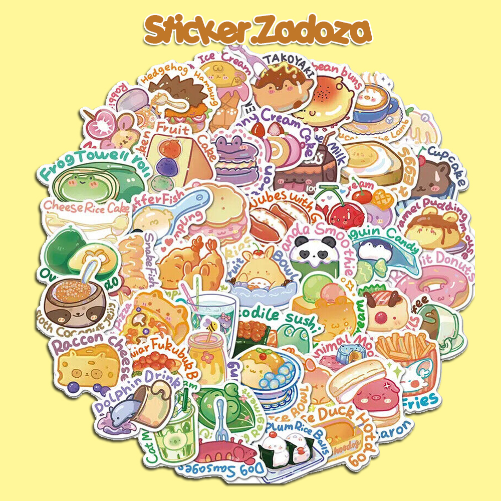 Foreign food stickers code ZD1 decorative stickers for books, notes ...