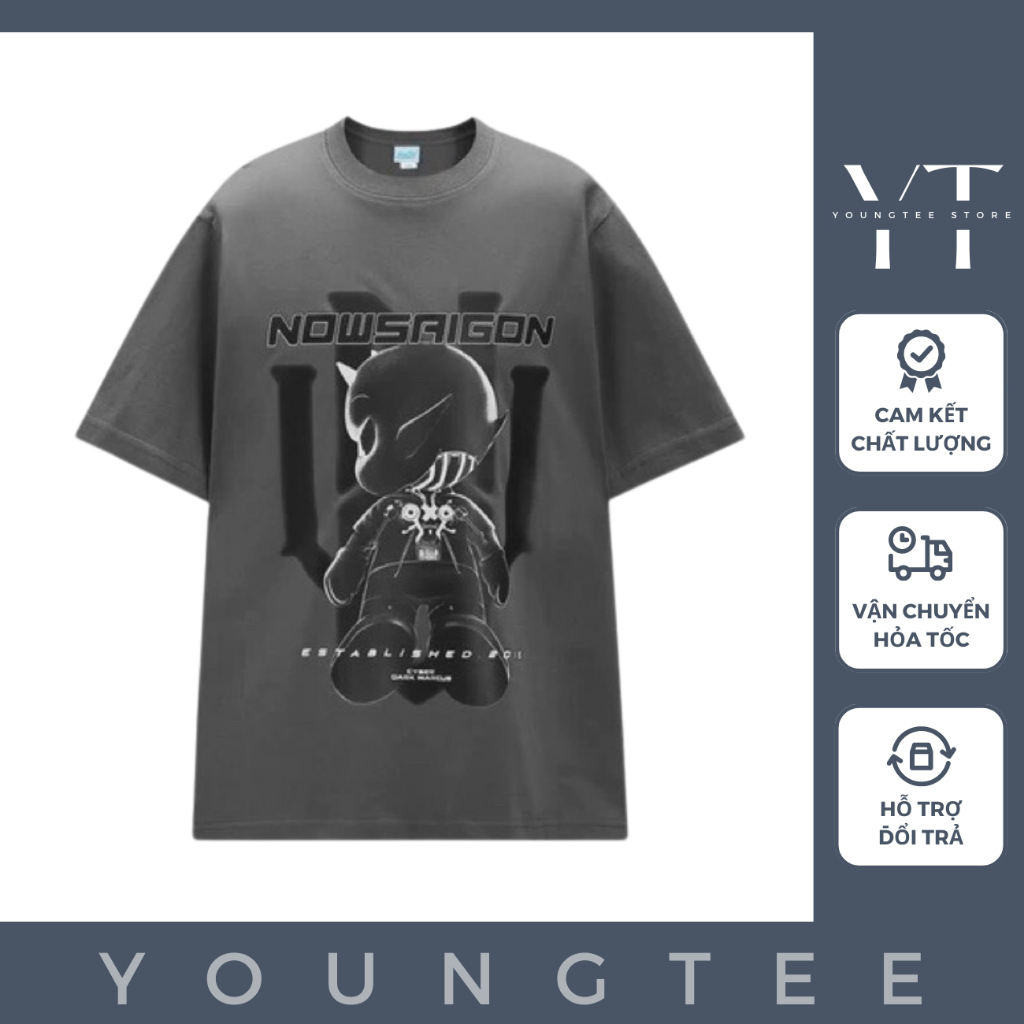 Nowsaigon Unisex T-shirt Super Cool Wide Form Comfortable Short Sleeve ...