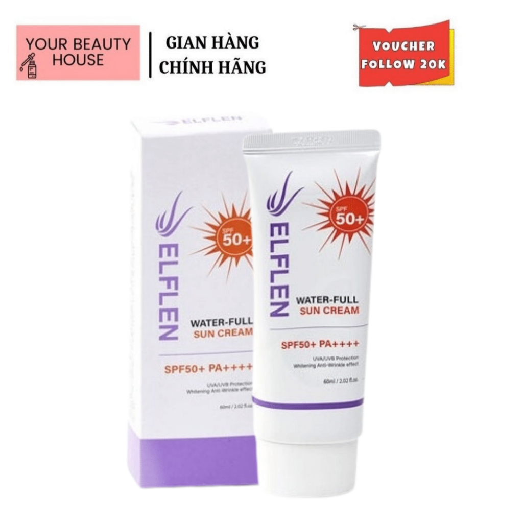 [Elflen] Korean Sunscreen Water Full SPF50+ PA++++ (60ml) | Shopee Malaysia