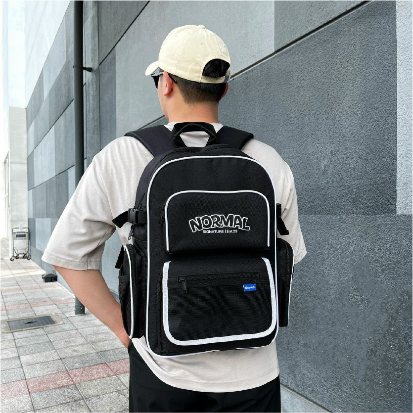 Normal Signature Backpack with 3D embroidered logo | Shopee Malaysia