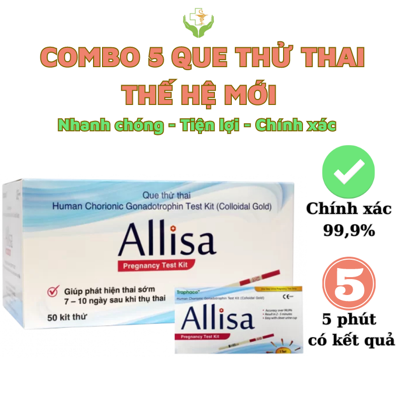 5 Allisa Quick Pregnancy Test Strips with 2 easy lines, early detection ...