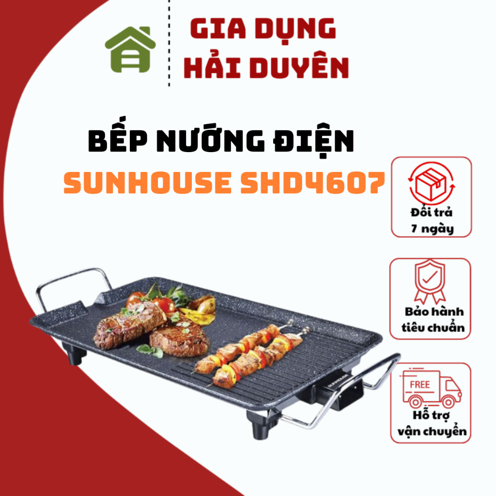 Sunhouse SHD4607 electric grill has a beautiful design to bake cooked ...