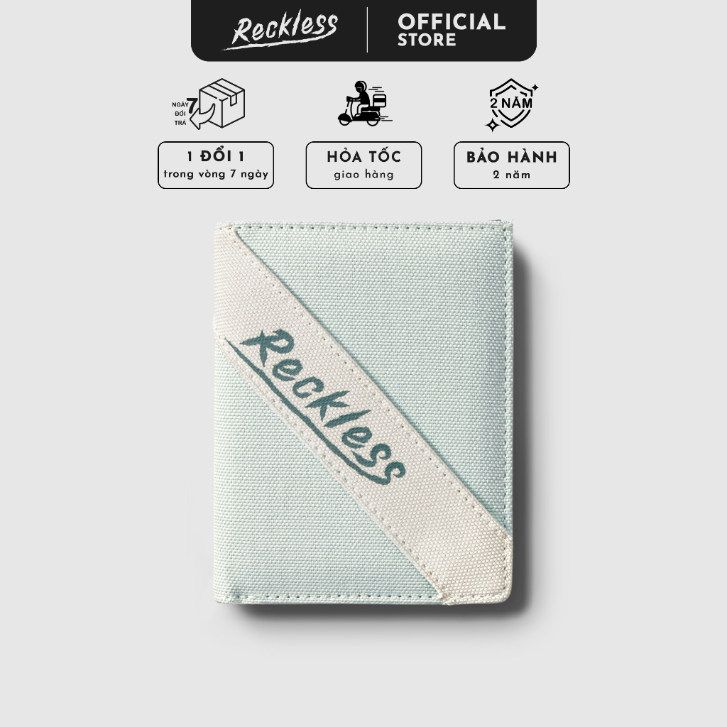 Reckless Mark Wallet Color Mix Logo - Polyester Waterproof | Shopee ...