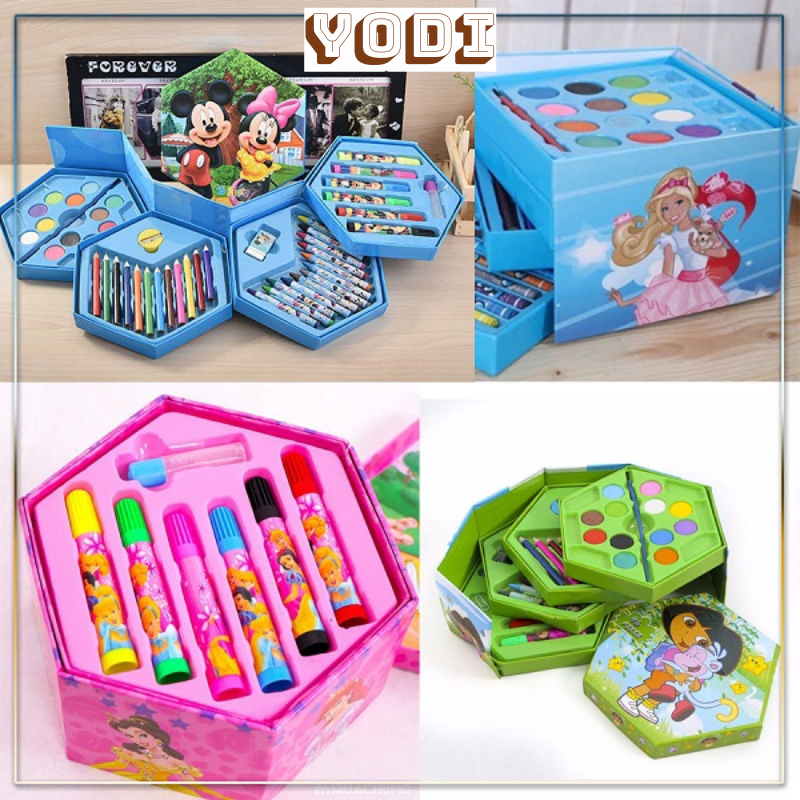 46-detailed 4-LAYER COLOR PENCIL BOX FOR KIDS, COLOR PENCIL, COLOR PEN ...