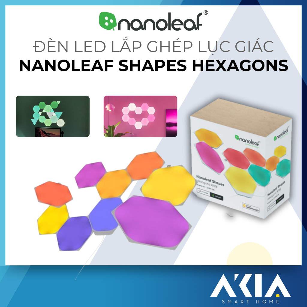 Nanoleaf Shapes Hexagons led wall light (Hexagonal) - 16 million colors ...