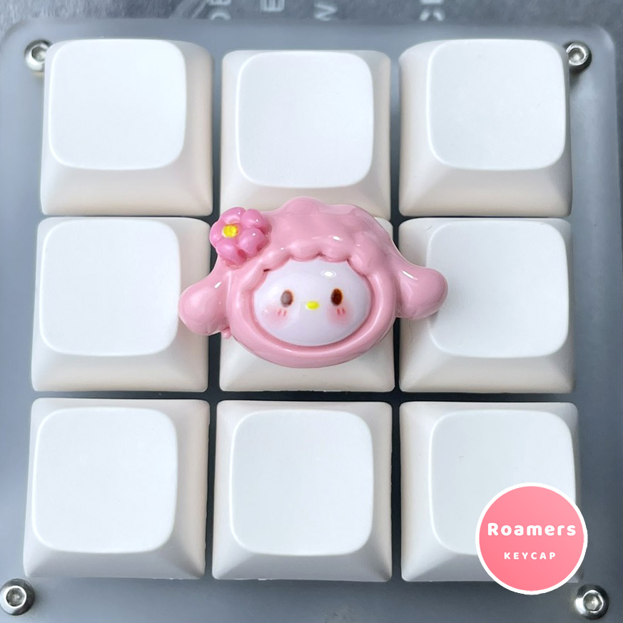 Cute Pink Rabbit Keycap PBT Keycap PBT Super Product Keyboard Button ...