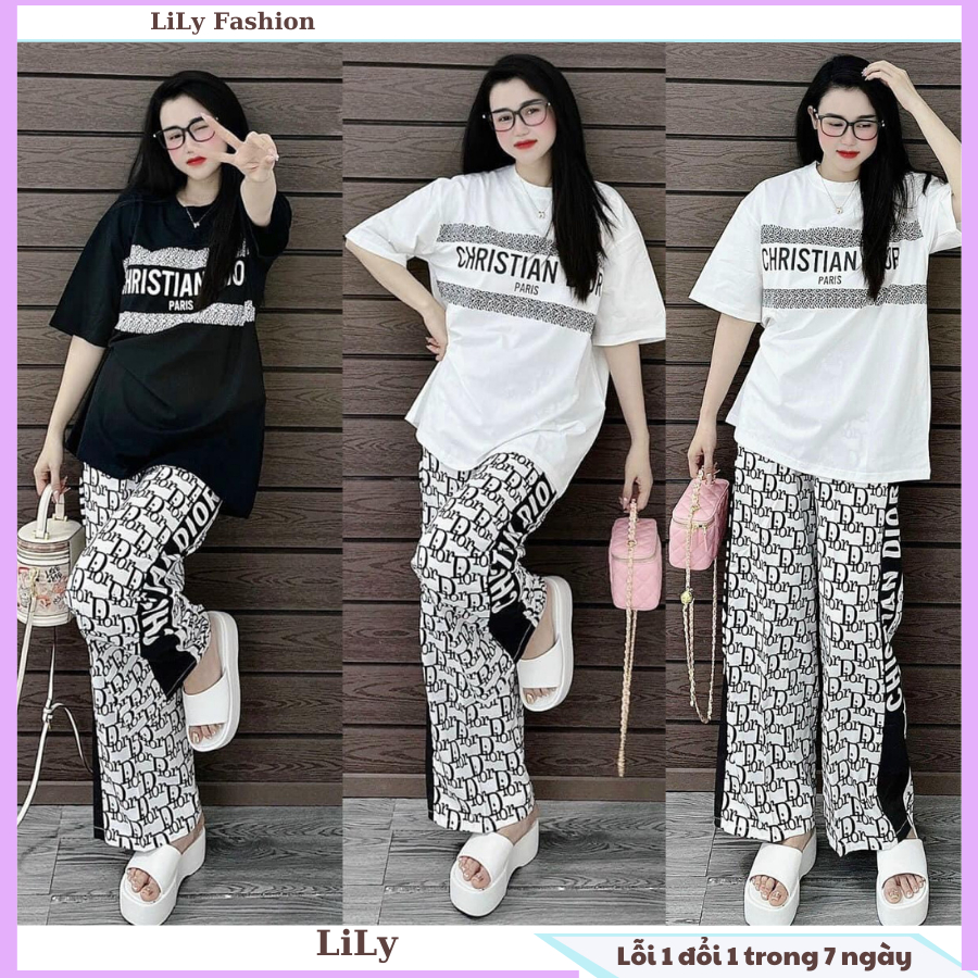 Set Of Women'S Clothing Sets Including T-Shirts And Wide-Legged Pants ...
