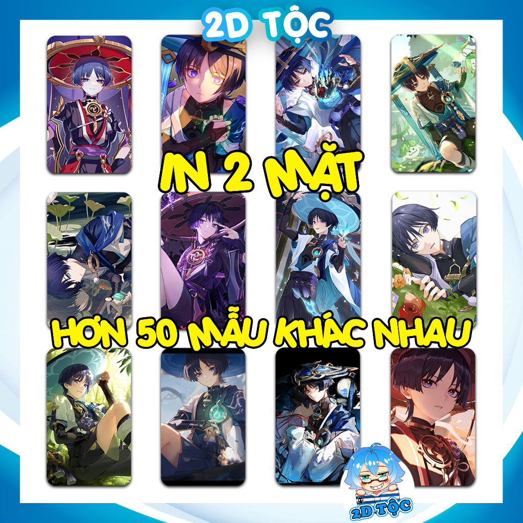 Scaramouche Game Genshin Impact 2-sided printed Corner Card (3) - Thick ...