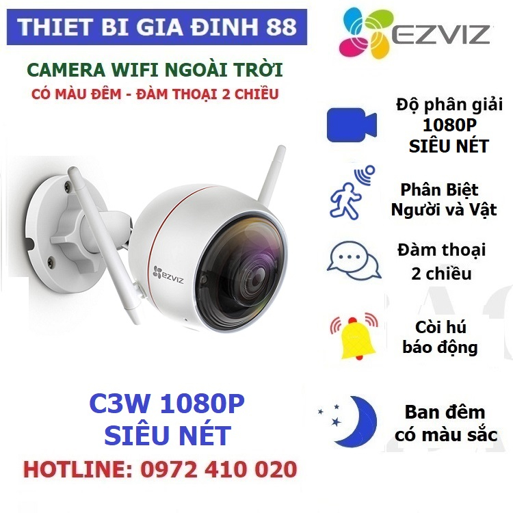 Ezviz Outdoor Wifi Camera C3W Pro C3TN 2M 3M 4M 1080P C3N Night Color ...