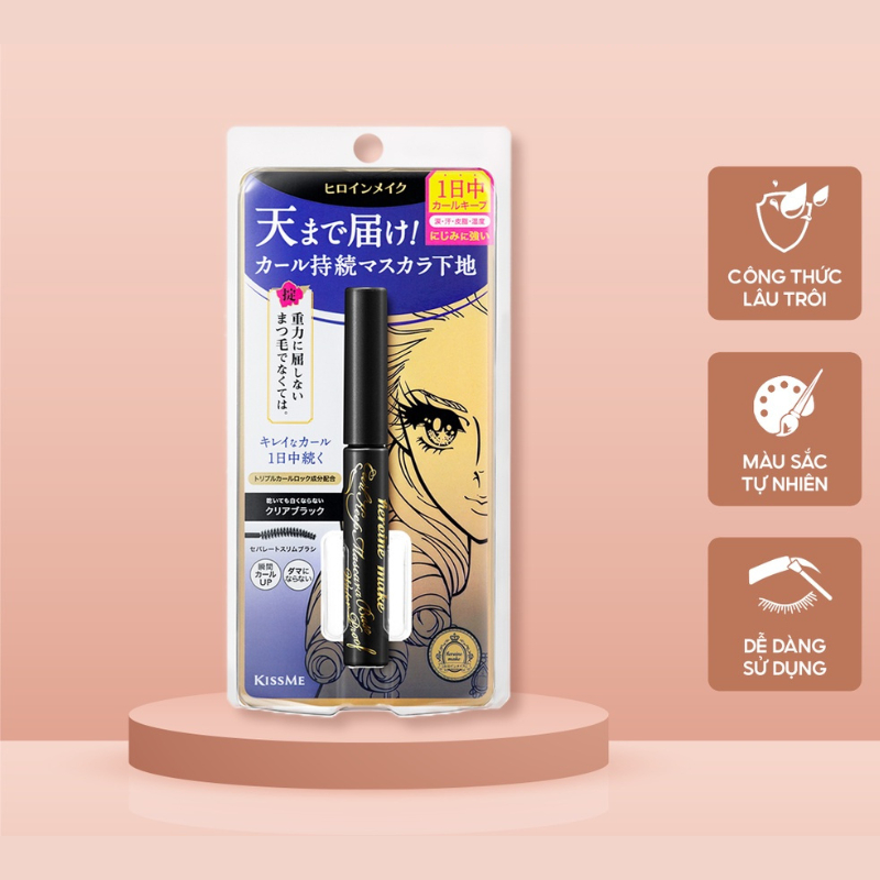 Kissme Heroine Make Curl Keep Mascara Base WP Eyelashes 4.5g Japan ...