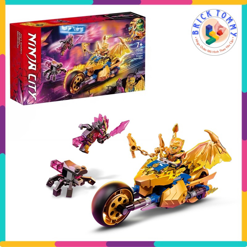 Ninjago Season 16 Assembly Model NINJA CITY 7008 Jay's Golden Dragon ...