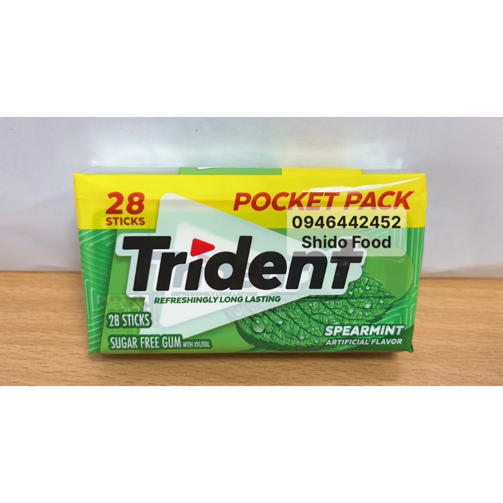 [Box Of 28] Trident SPEARMINT Gum Candy - MINT exported to the US, new ...