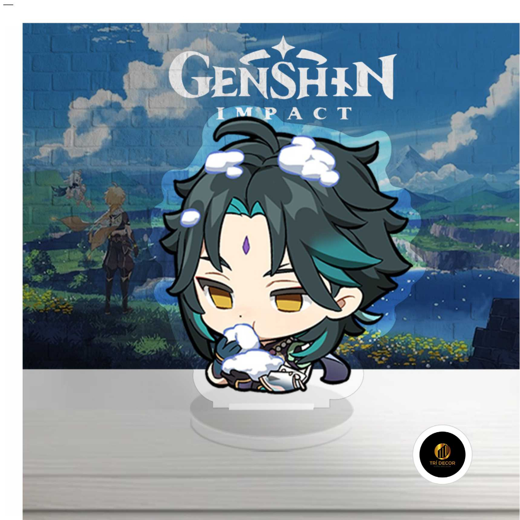 (5Cm) Standee Genshin Impact mini, Xiao Model, Hutao, Diluc, Kaeya ...