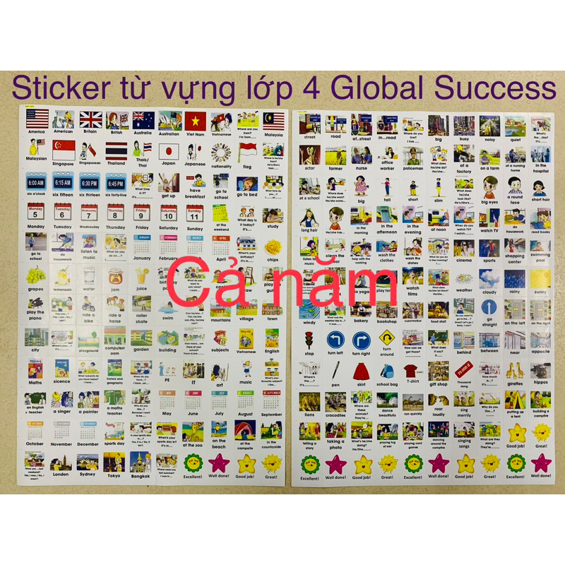 Bgd grade 4 English vocabulary Sticker (latest 2023) | Shopee Malaysia