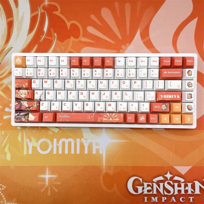 128 keycaps for genshin impact theme mechanical keyboard | Shopee Malaysia