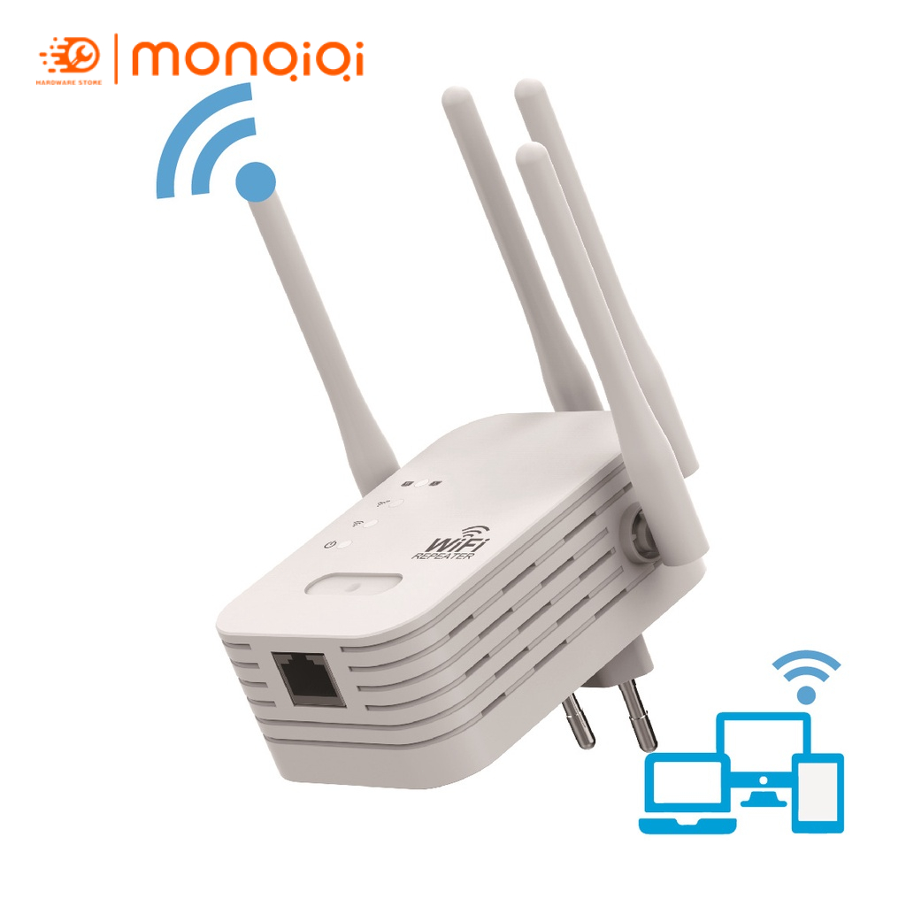 Wifi Signal Booster 4 Antennas N Standard Wall Transmitter 300mbps ...