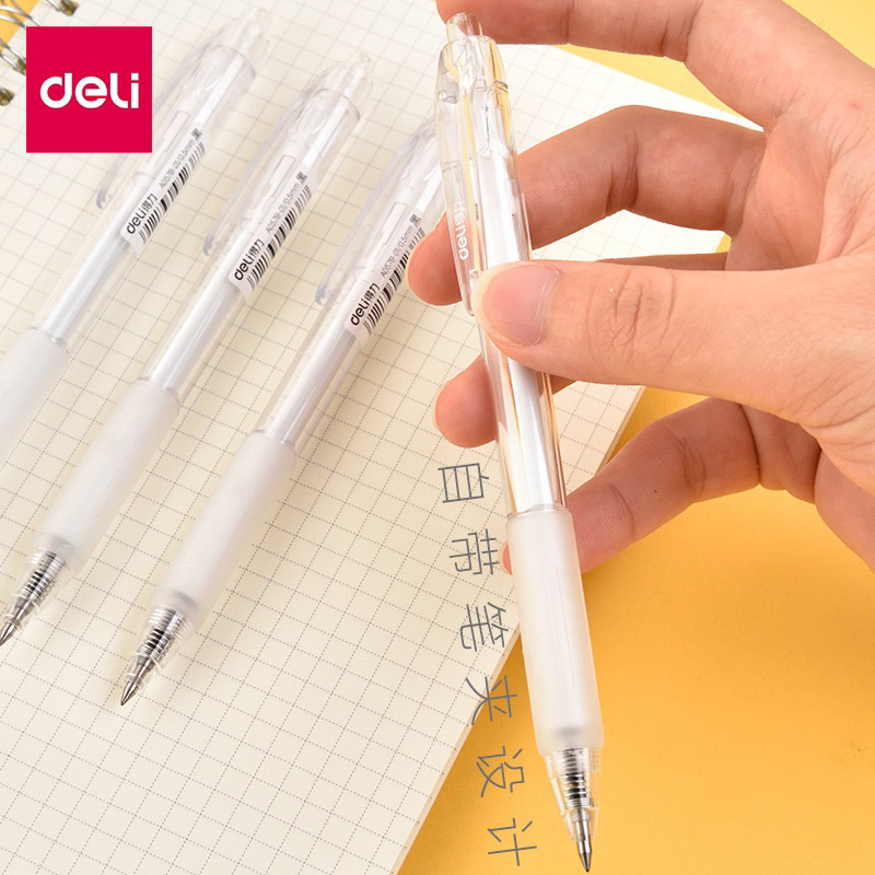 Deli Gel Pen Liquid Ballpoint Pen Deli Black Ink Gel Pen A057B-01 ...