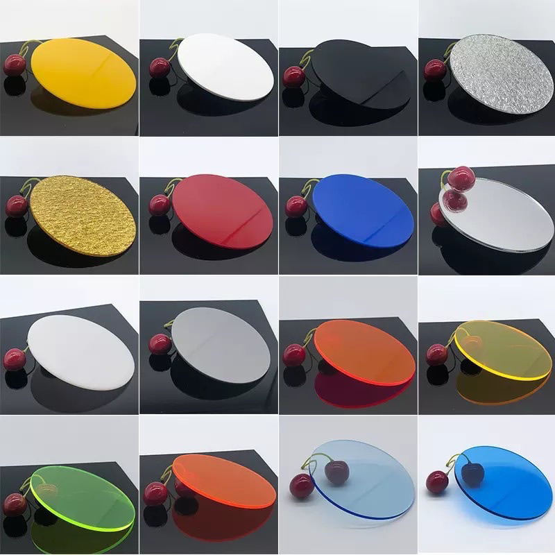 (Acrylic) Combo of 10 round mica panels 2cm 3cm 4cm 5cm, 2mm 3mm thick ...