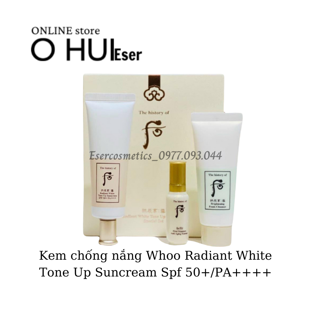 Whoo Radiant Whitening Tone Up Sunscreen Set_esercosmetics | Shopee ...
