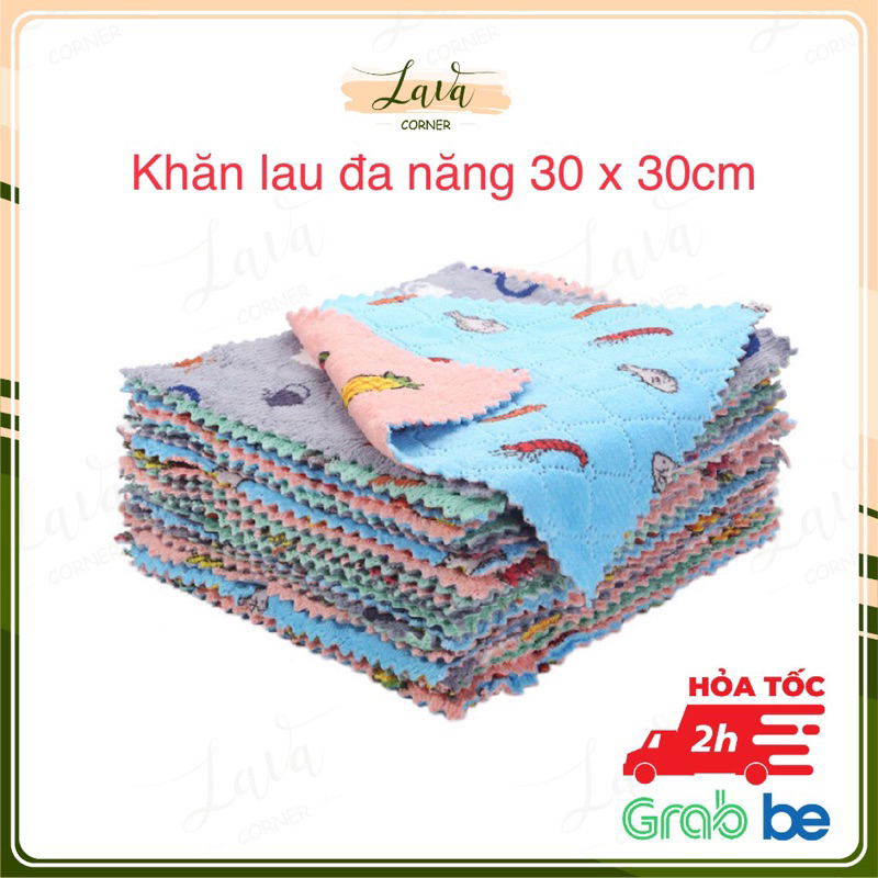 Set of 5 Multi-Purpose Wipes with Double-Sided Pattern for Kitchen ...