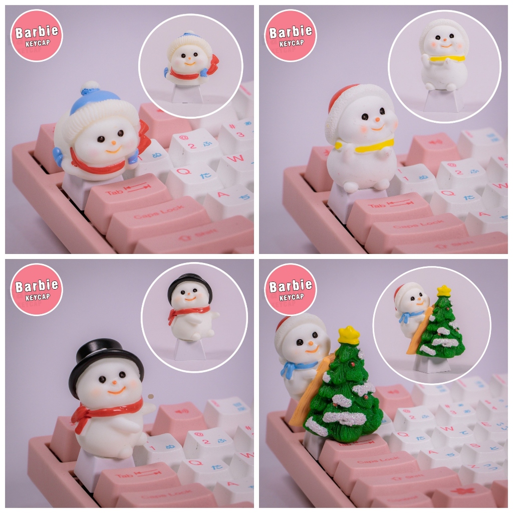 R4 PBT odd key button, life-loving snowman Keycap, very sweet gift ...