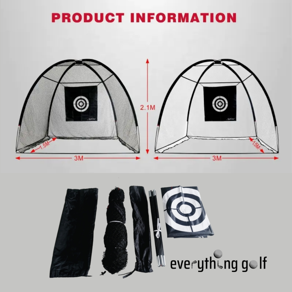 Portable golf swing practice net set 3m x 1.5m x 2.1m, golf swing ...