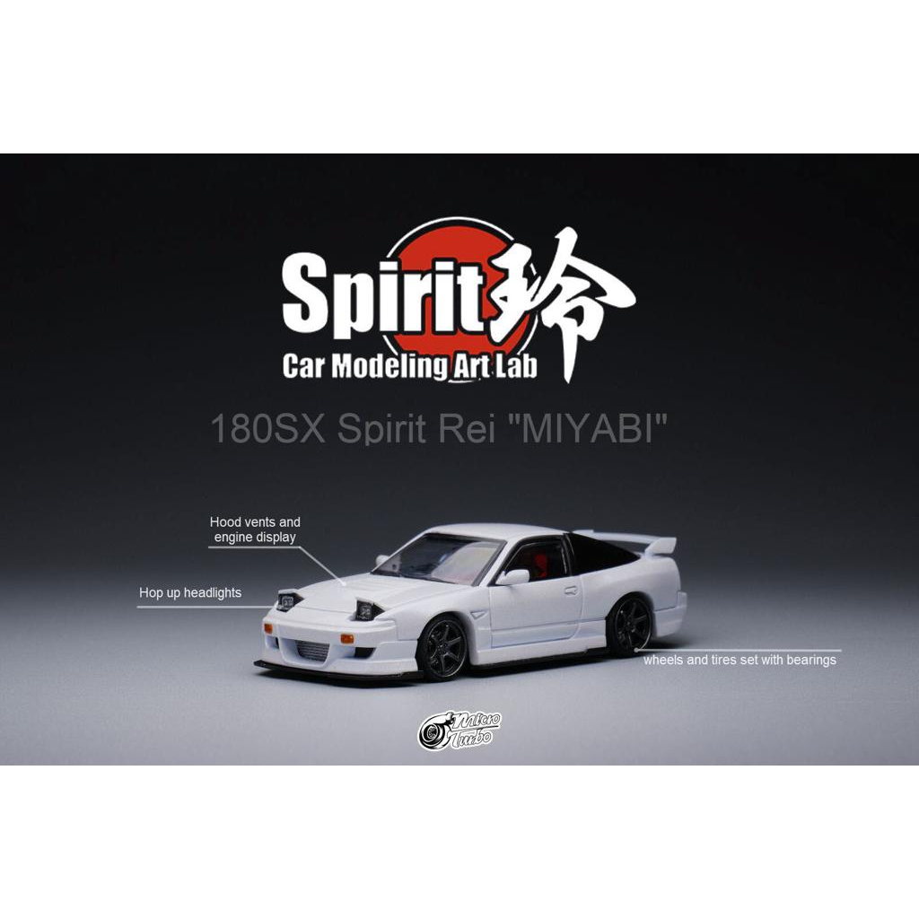 Model 1:64 MICRO TURBO - 180SX Spirit Rei MIYABI White Color | Shopee ...