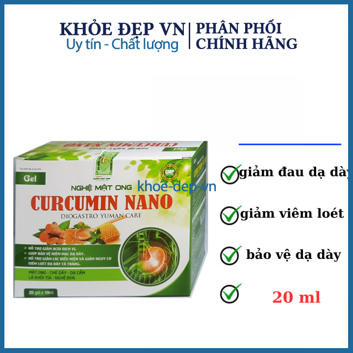 Nano curcumin honey turmeric Gel protects mucous membranes, reduces gastric and duodenal ulcers ...