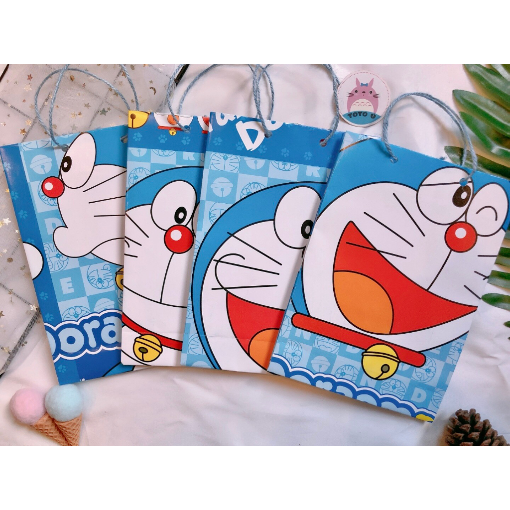 Cartoon Glossy Paper Bag 19 x 12 x 5cm Doremon / Bear Rikla / Stitch ...