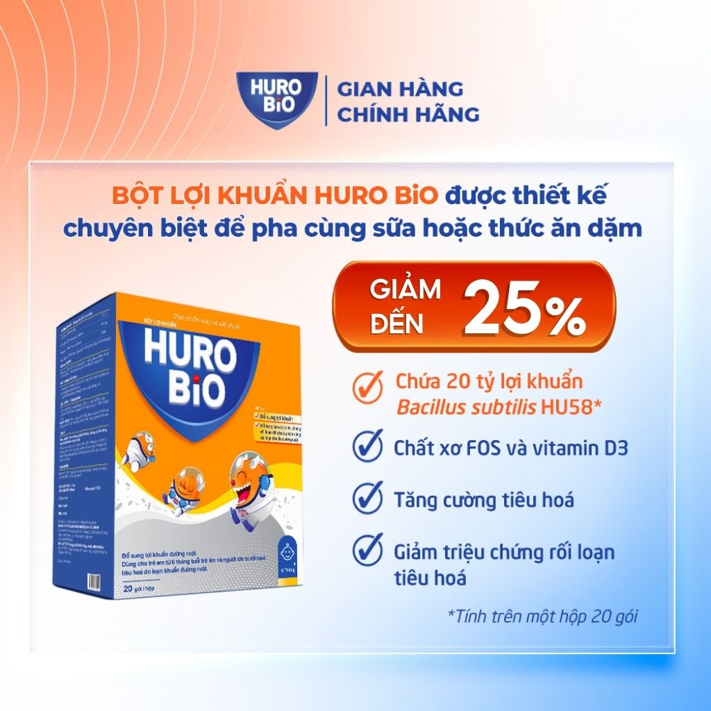 Huro BIO probiotic powder for babies reduces digestive disorders and ...