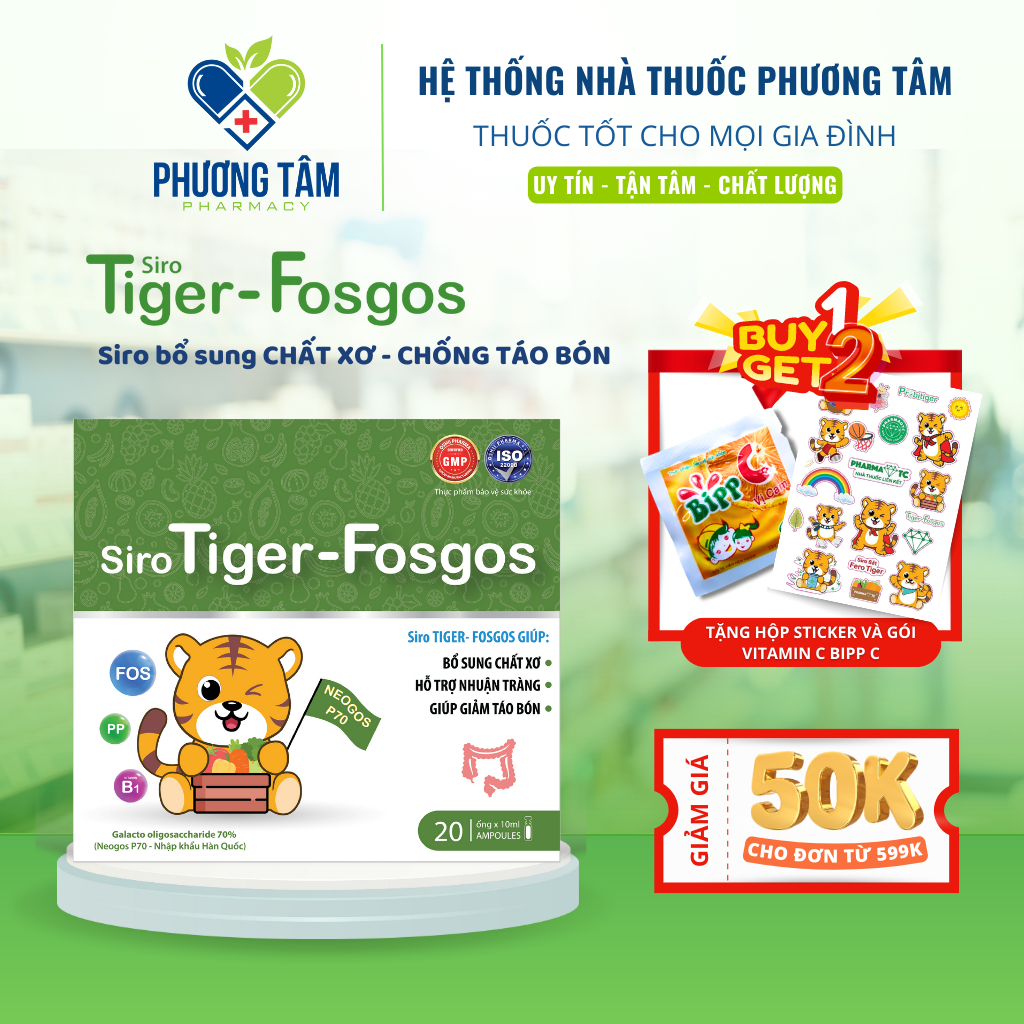 Tiger Fosgos Syrup Helps Laxative, Reduce Constipation, And Supplement ...