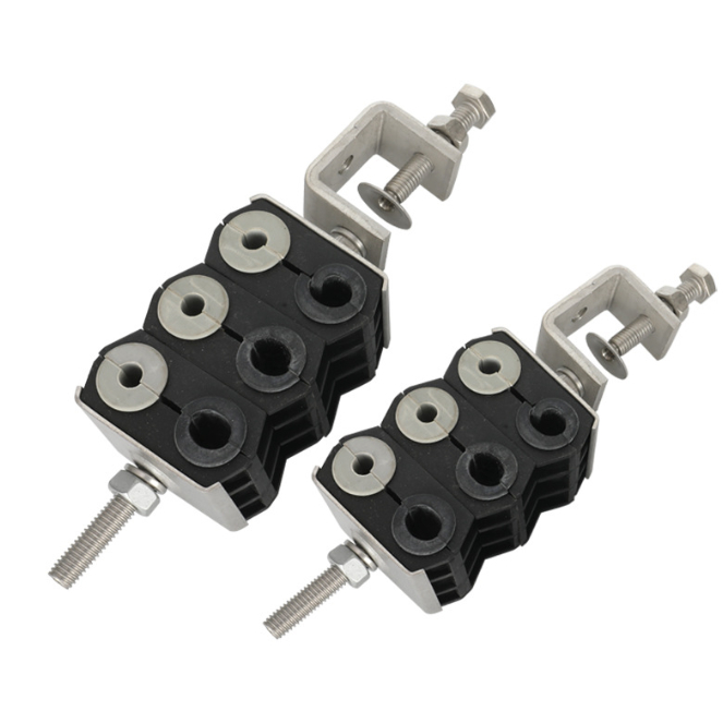 Cable clamp used in telecommunications (fiber optic and electrical ...